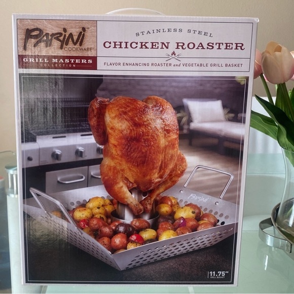 Parini | Kitchen | Parini Cookware Chicken Roaster With Vegetable Grill ...